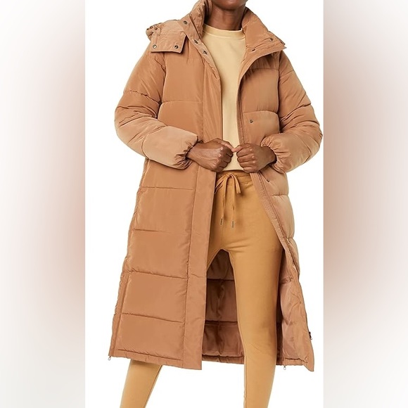 Amazon | Jackets & Coats | Nwt Womens Light Brown Long Puffer Jacket ...